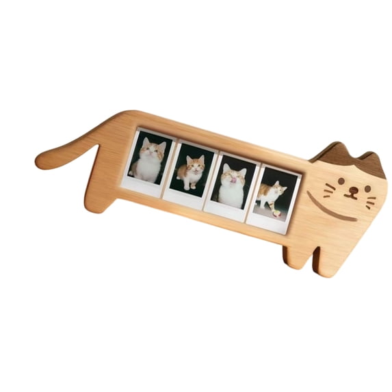 Cats Shaped Photo Frame Wooden Stylish Picture Frame Home Decors for ...
