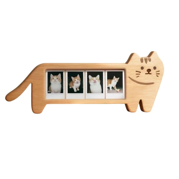 Cats Shaped Photo Frame Wooden Stylish Picture Frame Home Decors for ...