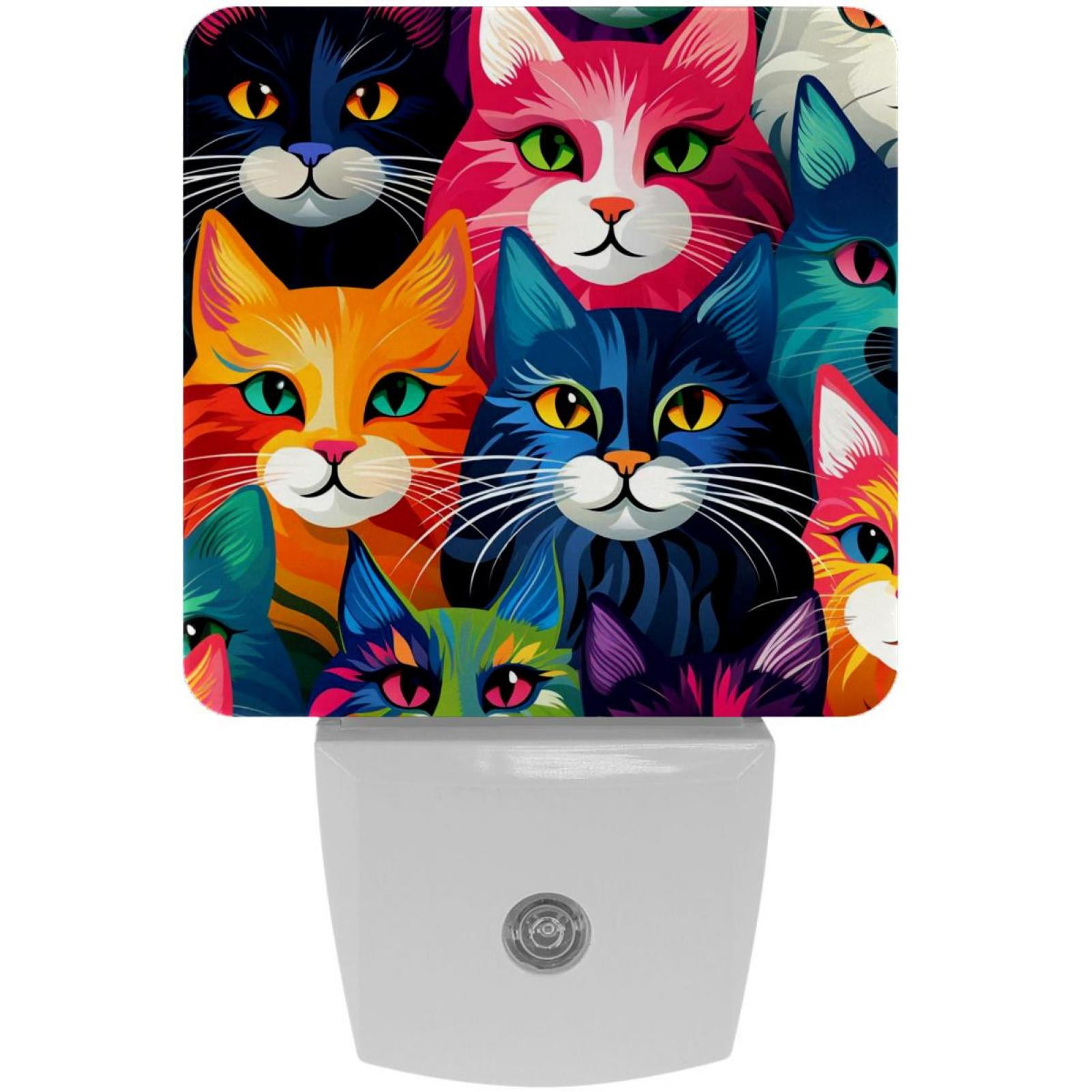 Cats Square LED Night Lights - Small, Portable Lighting for Any Room ...