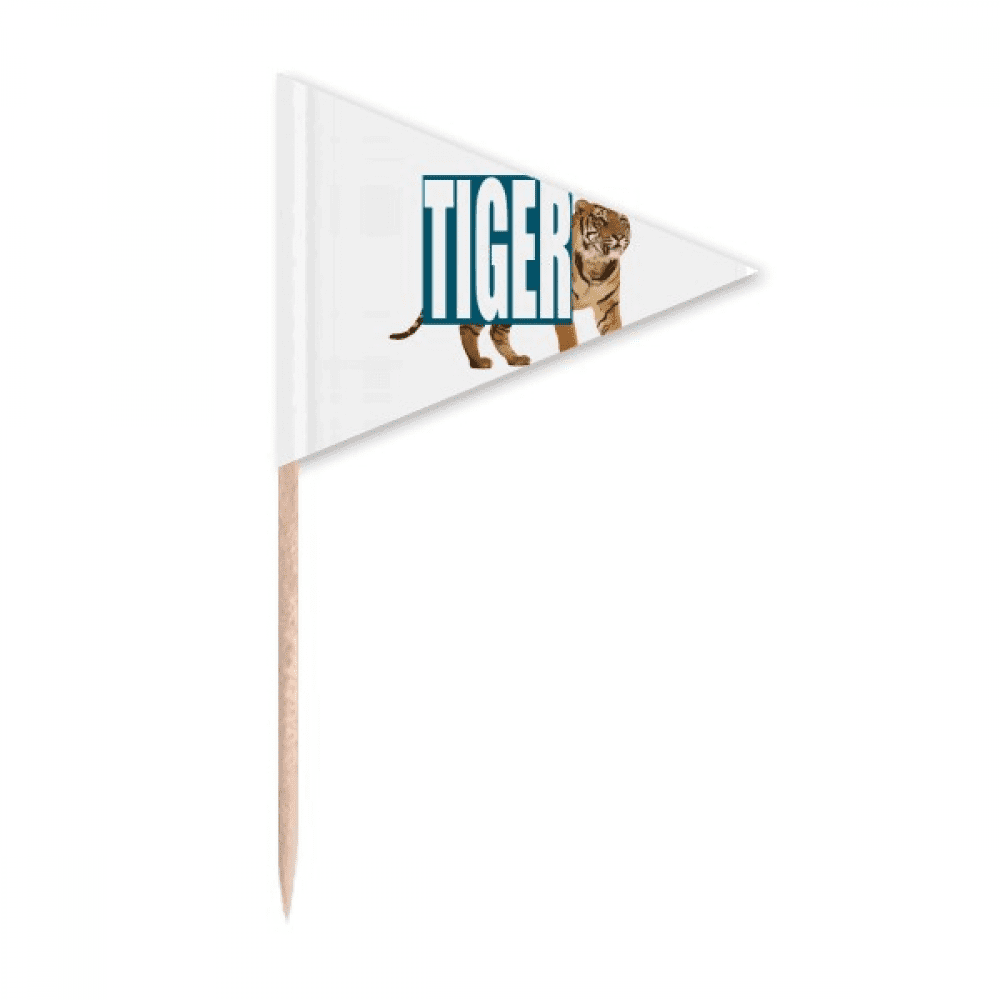 Cats Tigers Ferocious Art Deco Fashion Toothpick Triangle Cupcake ...
