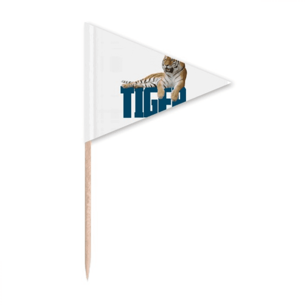 Cats Tigers Tigers Fierce English Toothpick Triangle Cupcake Toppers ...
