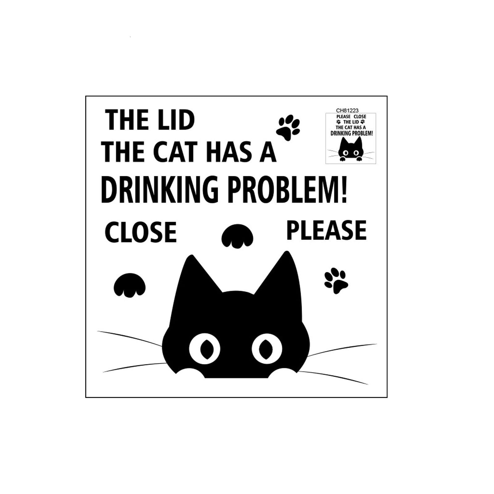 Cats Toilet Cover Stickers For Bathroom Decor Made Of Pvc With Cute ...