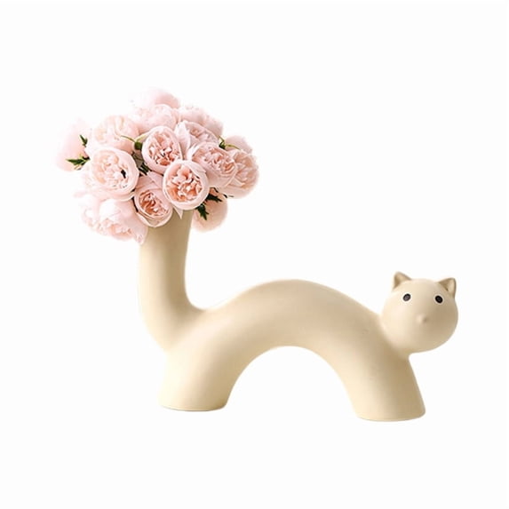 Cats Vases for Home Decors Ceramic Flower Vases Cats Bud Vases Table ...