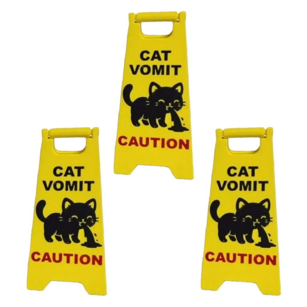 Cats Vomit Caution Signs Cats Vomits Warning Sign Cats Vomit Sign ...