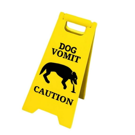 Cats Vomit Warning Sign To Keep Public Spaces Safe And Clean For ...