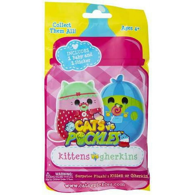 Cats Vs. Pickles Surprise Plush Kittens vs Gherkins Mystery Pack (1 ...