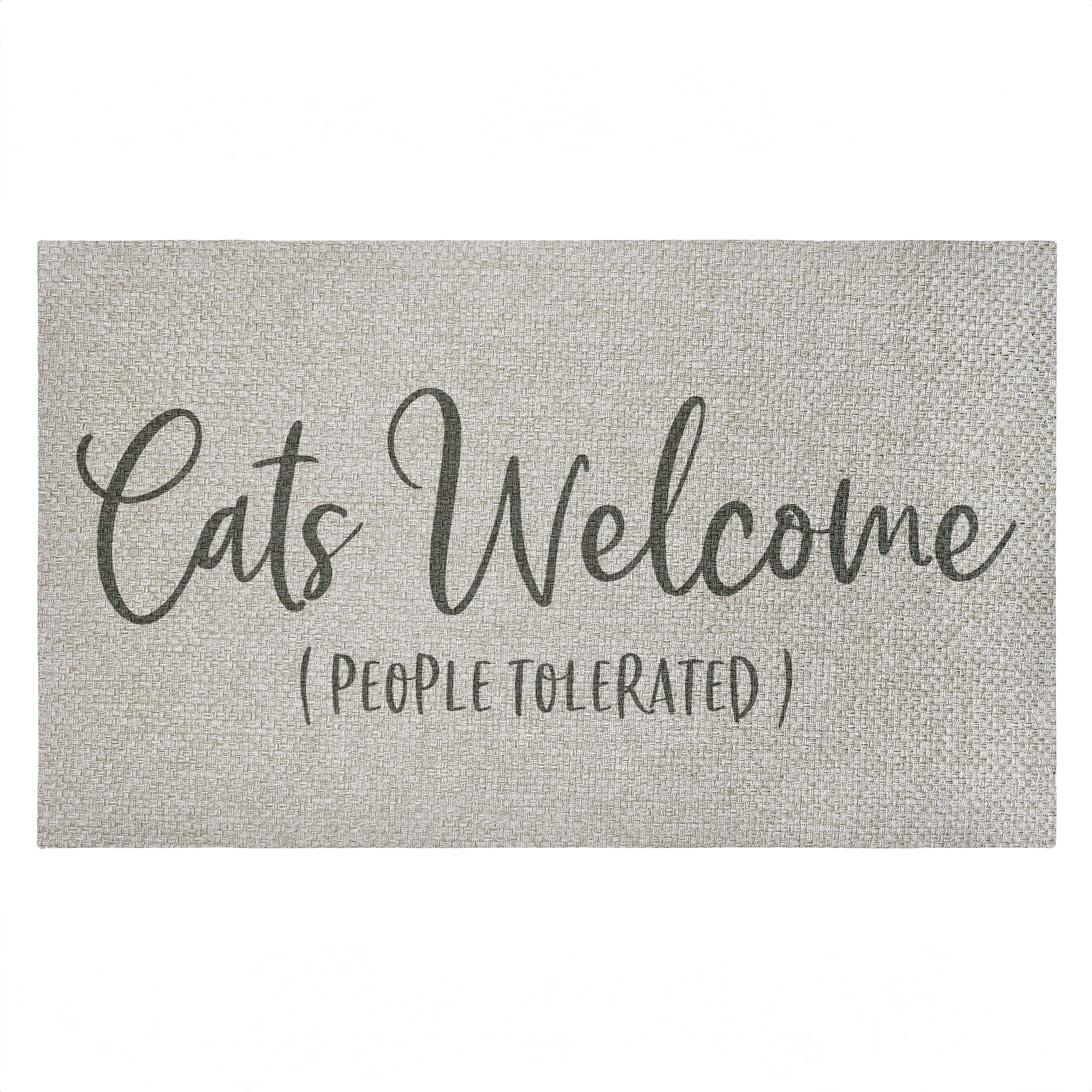 Cats Welcome People Tolerated Outdoor Door Mat, design by Gigi Louise ...