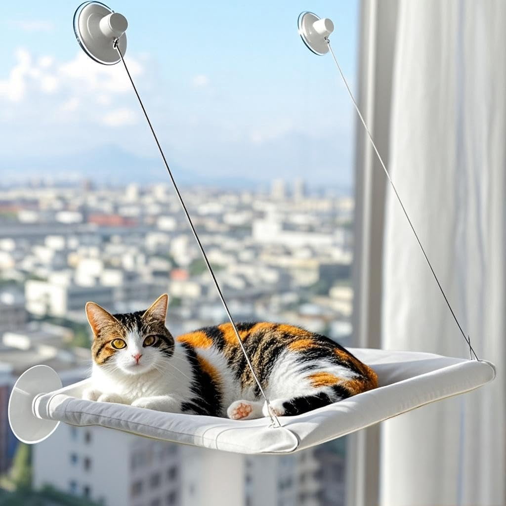 Cats Window Perch, Window cat Bed,Hammock, House, Equipped with Two ...