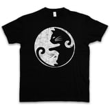 Cats Yin & Yang T-Shirt and Cat Circle Symbol Sign Fun Lover Love ...
