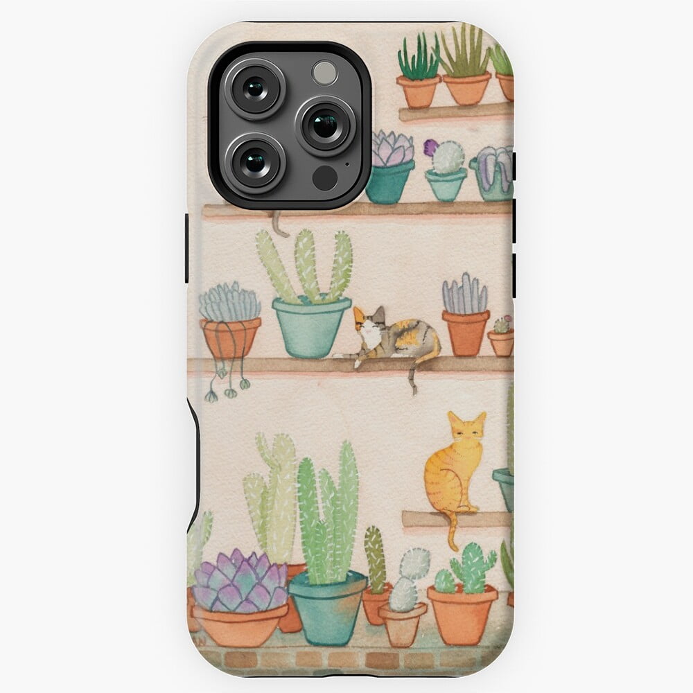 Cats and Cacti Phone Case for iPhone 16 15 14 13 12 11 Pro Max M5909271 - Walmart.com