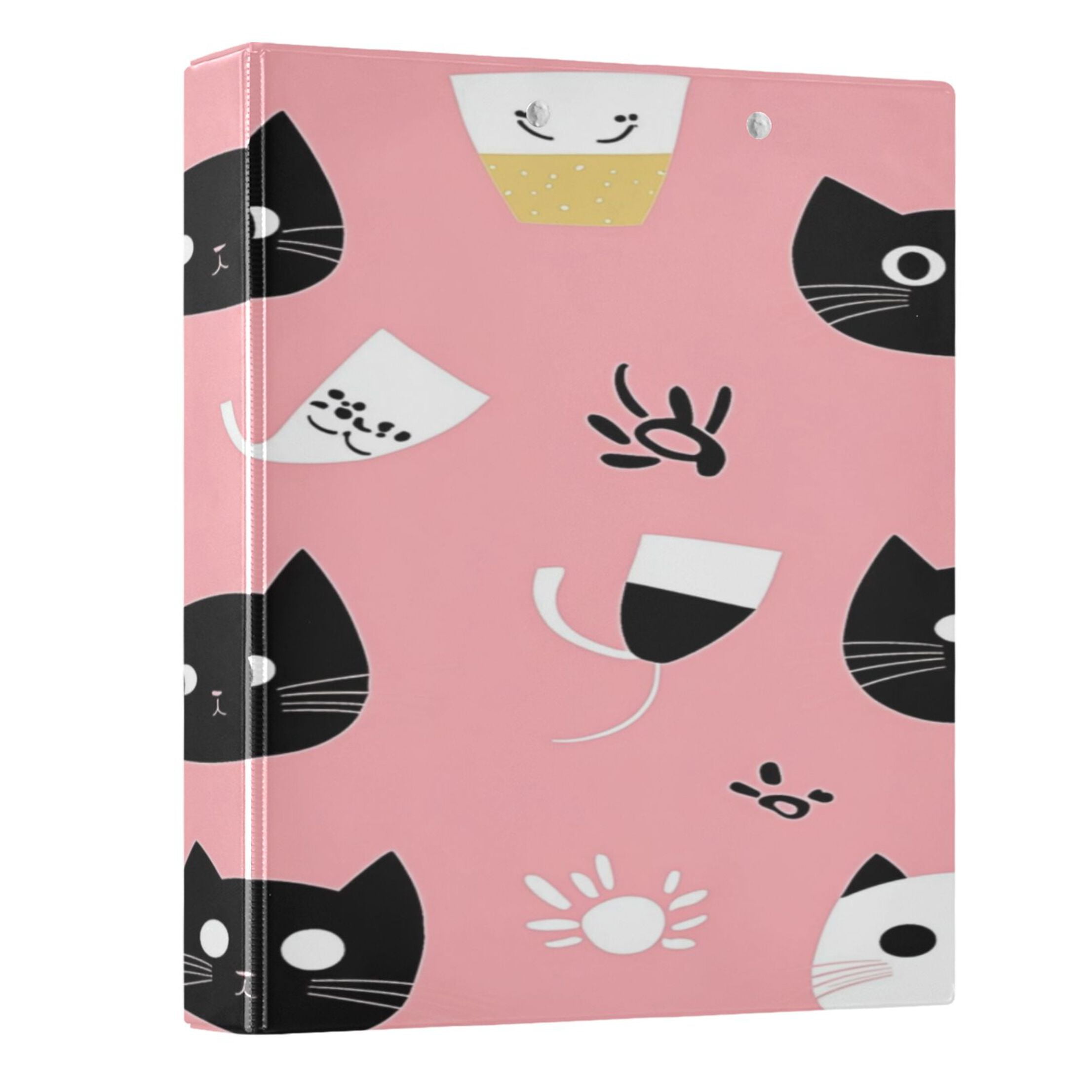 Cats and Cat Cups 3 Ring Hardcover Binders 1.5in Round Rings for Letter ...