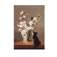 Cats and Cherry Blossoms Garden Flag Double Sided 12 x 18/28 x 40 Inch ...