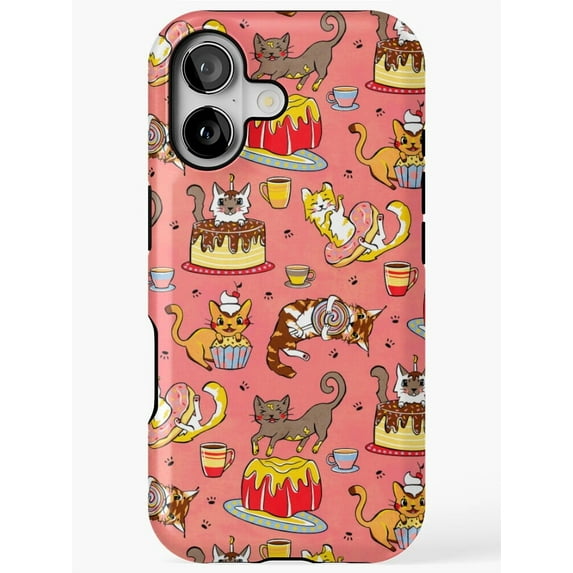 Cats and Confectionary Retro Phone Case for iPhone 11 12 13 14 15 16 17 ...