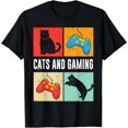 Cats and Gaming for The Cat Lover Gamer Video Game Player Mens T-Shirt ...