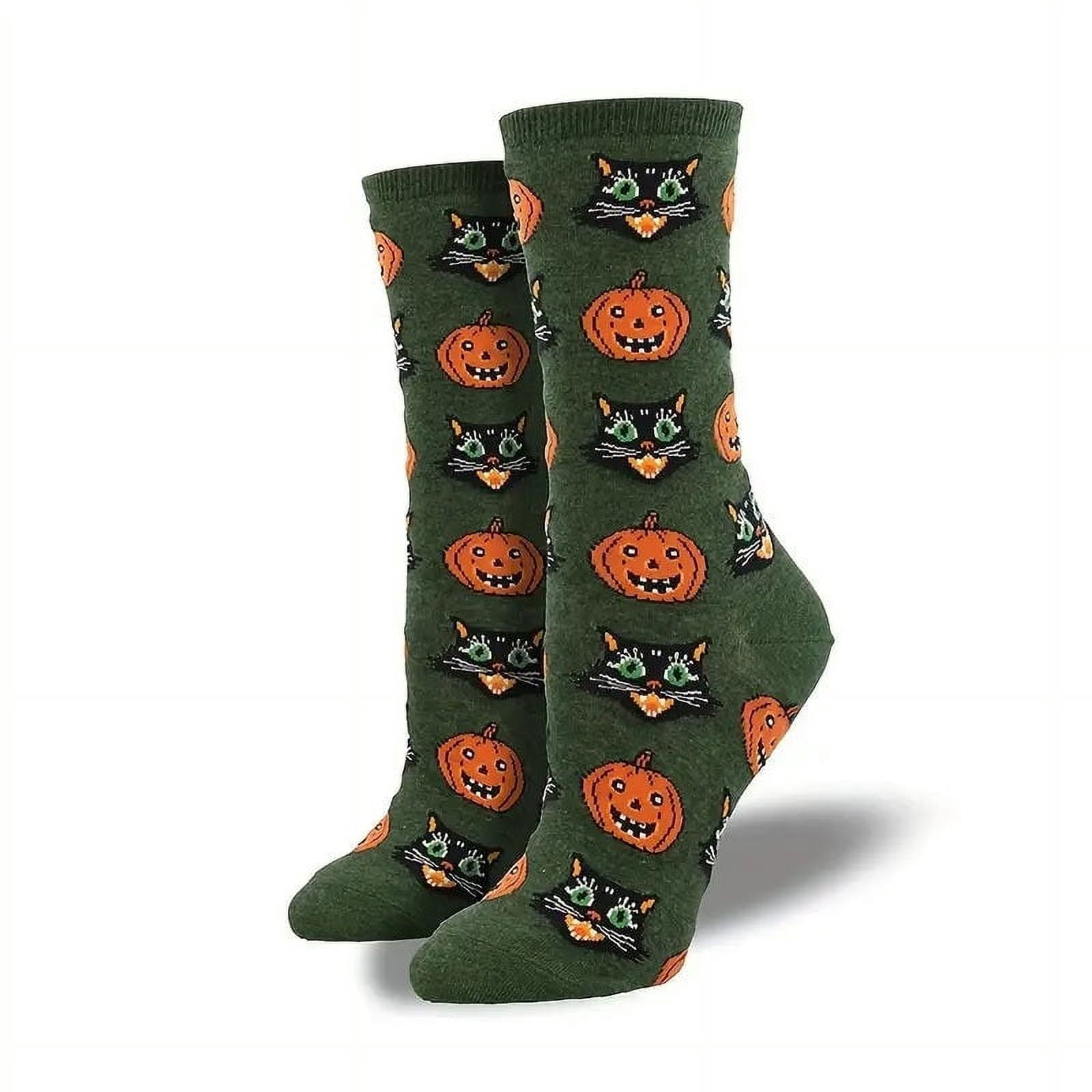 Cats and Pumpkins from the Sock Panda (Adult Medium - Women's Shoe ...