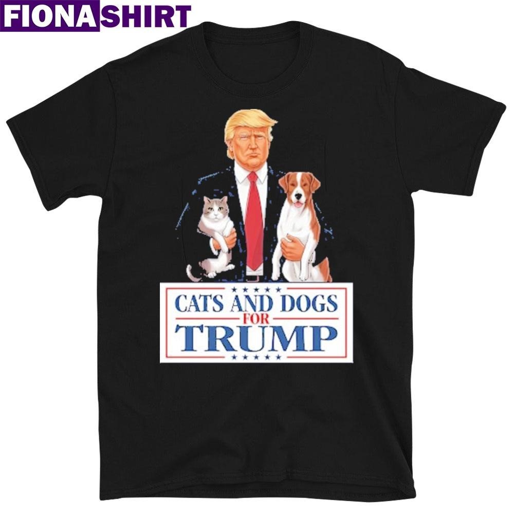 Cats-and-dogs-for-trump-2024-shirt - Walmart.com