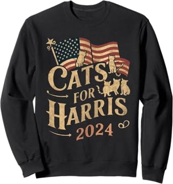 Cats for Harris 2024 Sweatshirt - Walmart.com