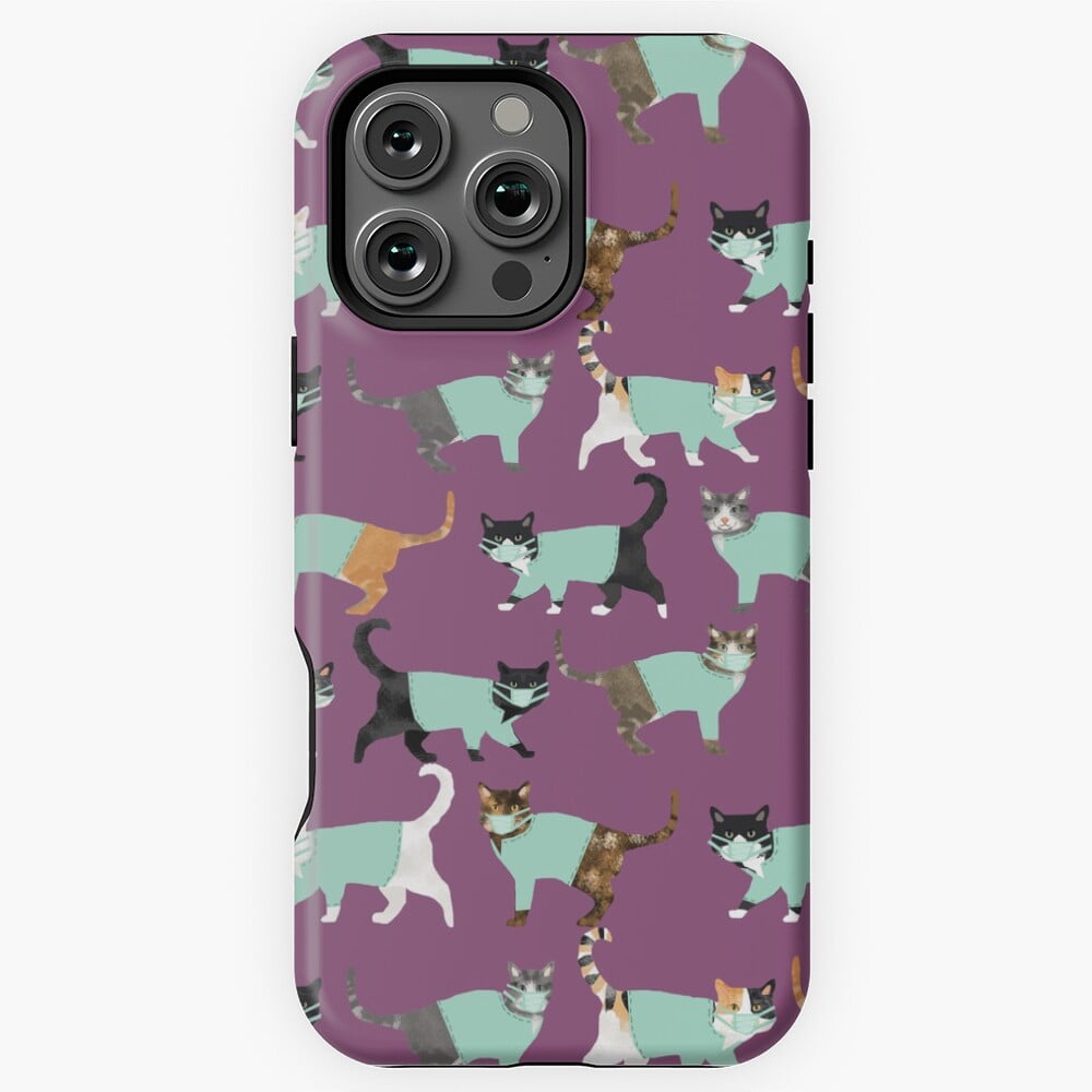 Cats in Scrubs Funny Cat Doctor Design Art Phone Case Compatible iPhone ...