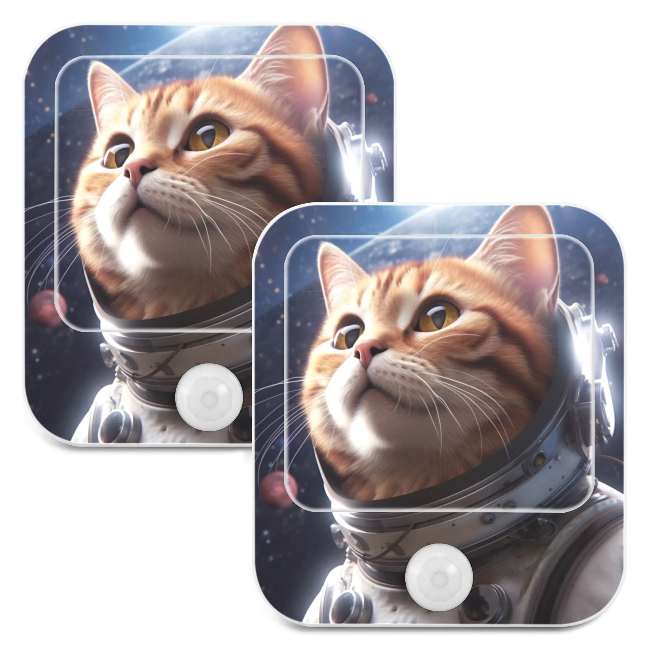 Cats in Spaces LED Motion Sensor Night Light Plug into Wall 2 Pack Auto ...