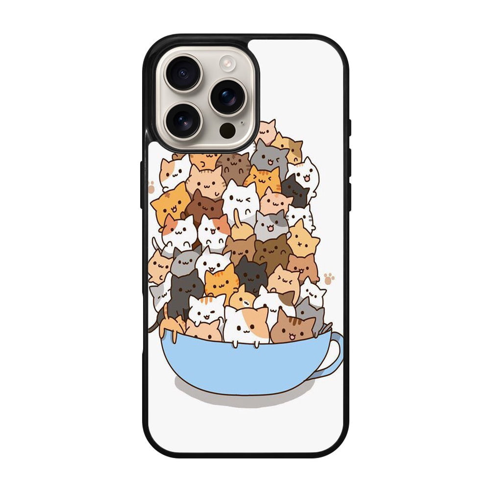 Cats on A Bowl Phone case, Phone Case For iPhone 16 15 14 13 12 11 ...
