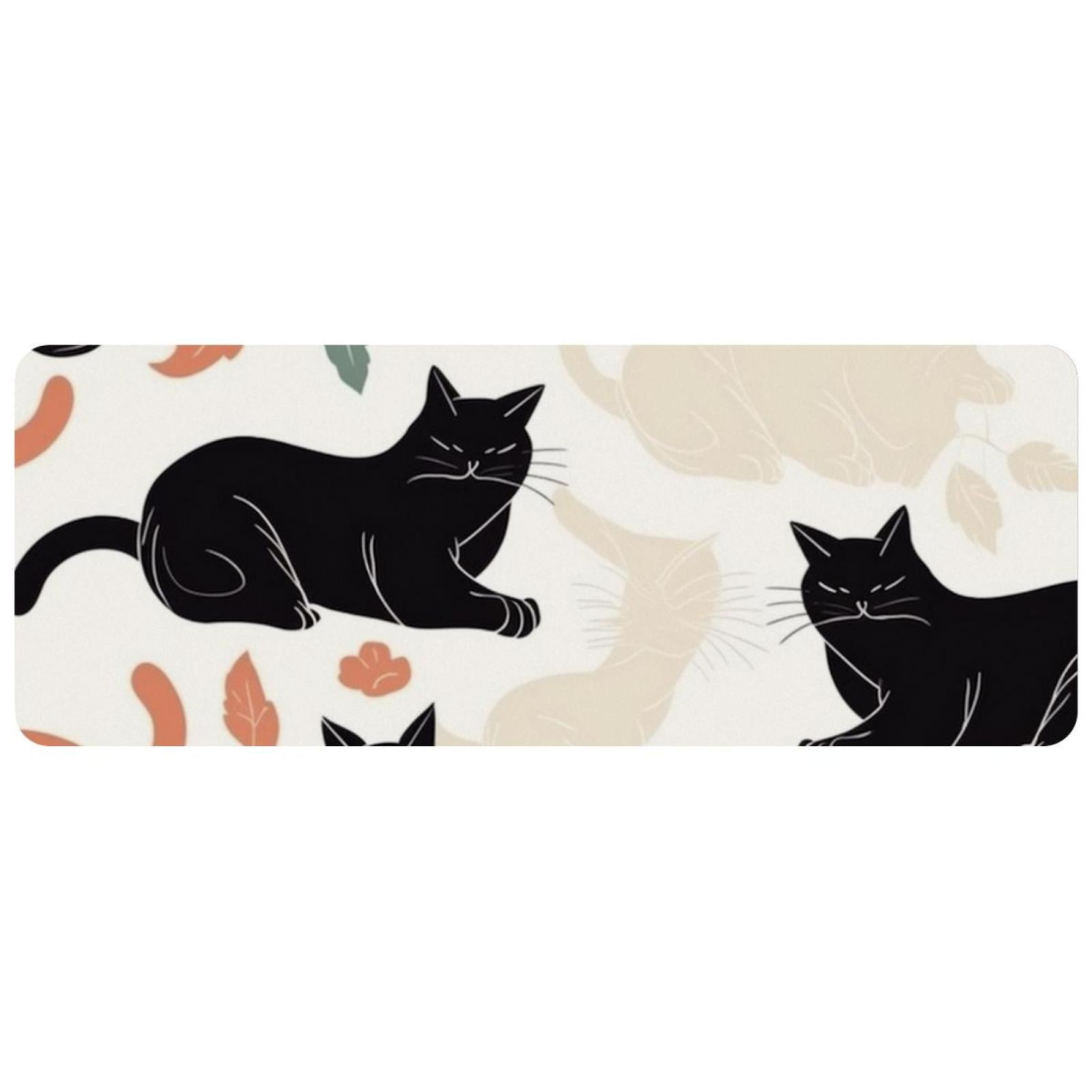 Cats on a White Background Computer Mouse Pad,Rubber Mouse Mat for ...
