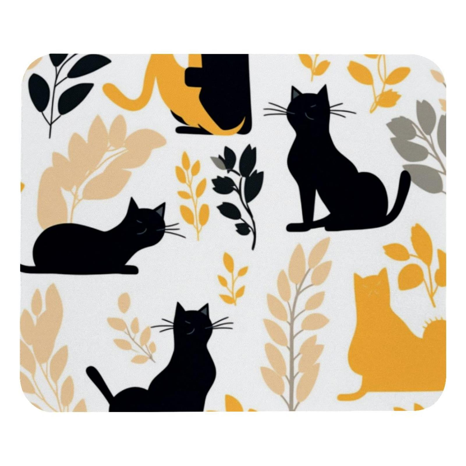 Cats on a White Background Mouse Pad, Rubber Base Computer Mouse Pads ...