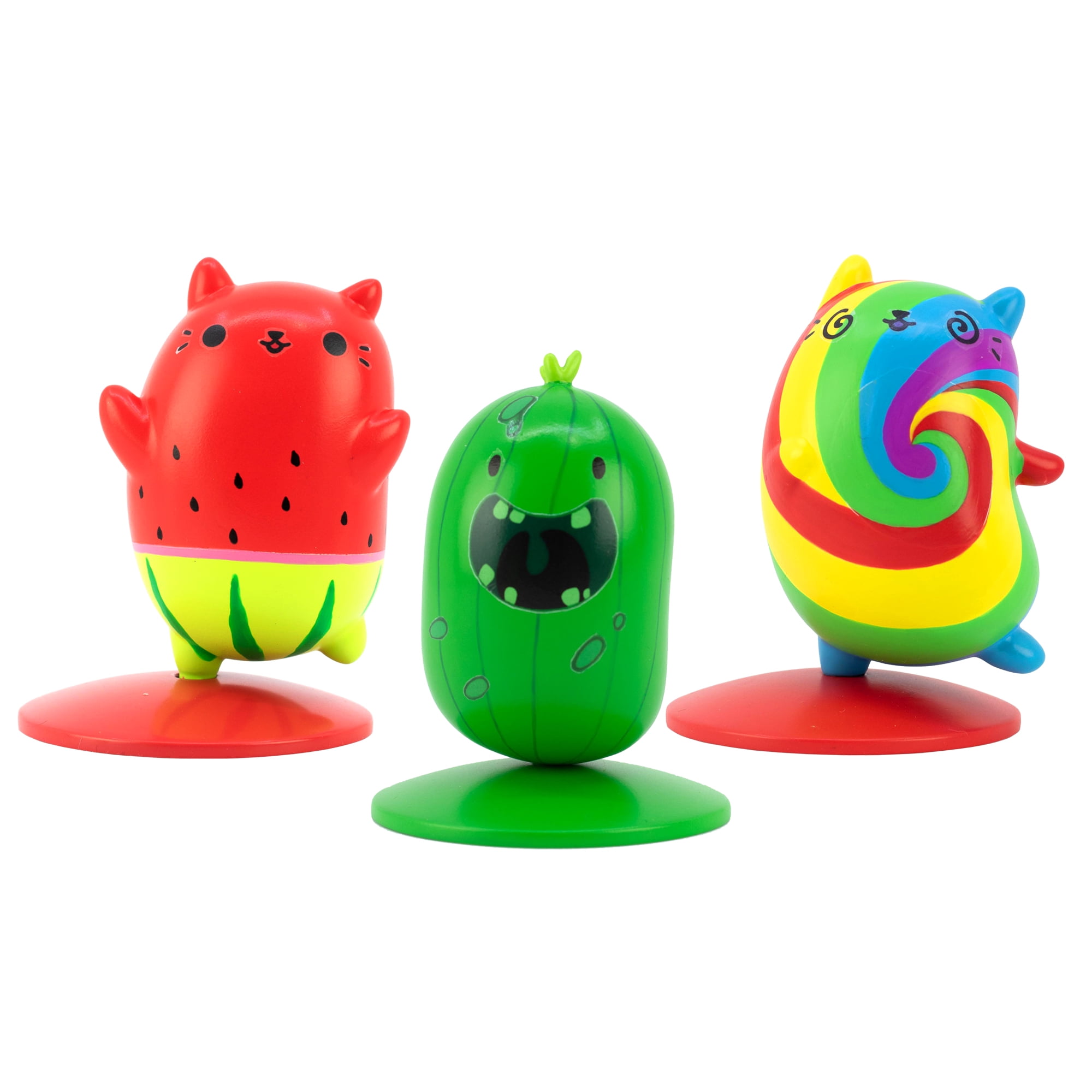 Cats vs Pickles Collectible Mini Figurine 3-Pack | Plastic 3” Mini ...