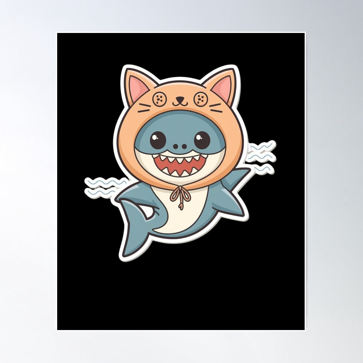 Catshark Poster Wall Art, Modern Wall Decor For Living Room Bedroom ...