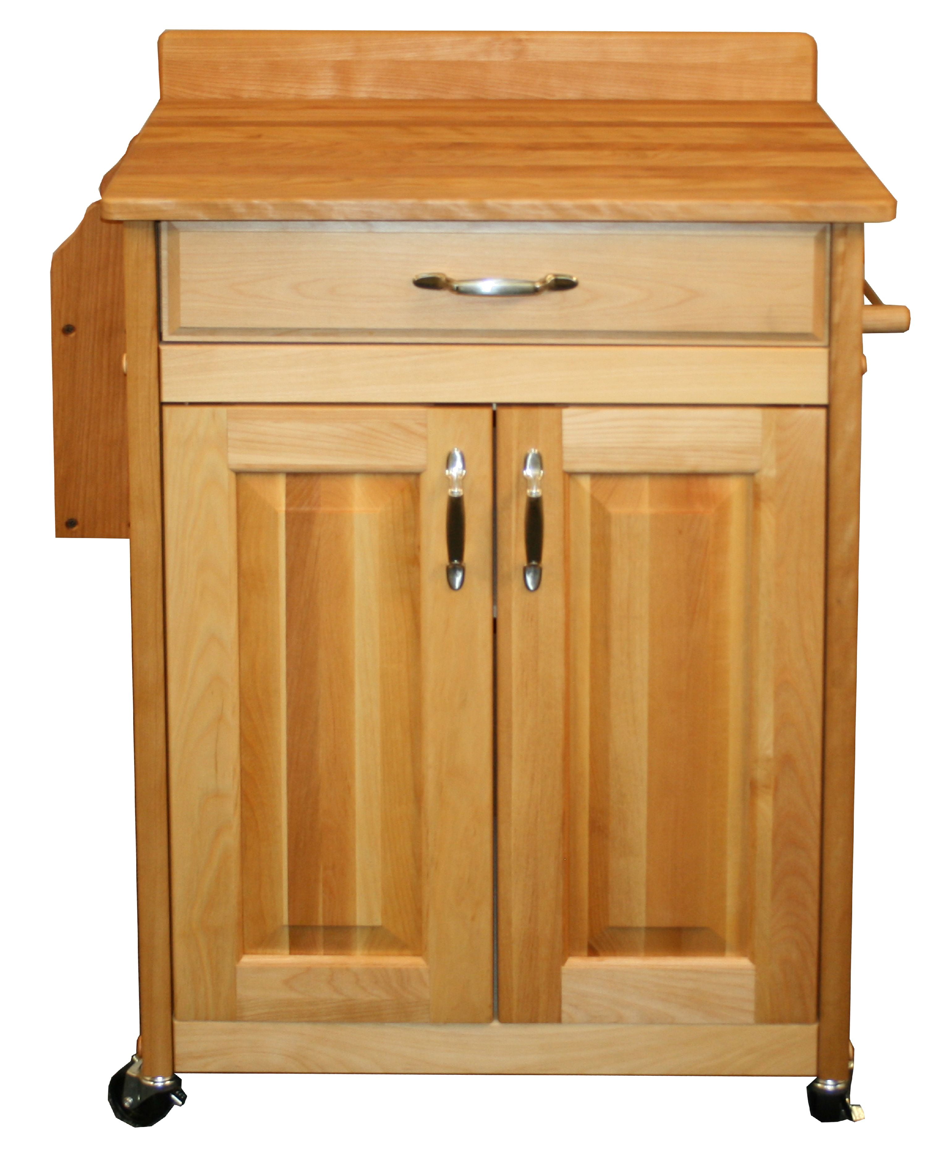 Catskill Craftsmen Deluxe Butcher Block Cart with Raised Panels and ...