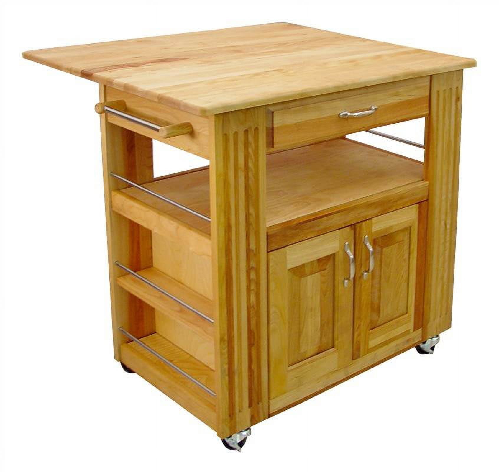 Catskill Heart of the Kitchen Butcher Block Cart in Natural - Walmart.com