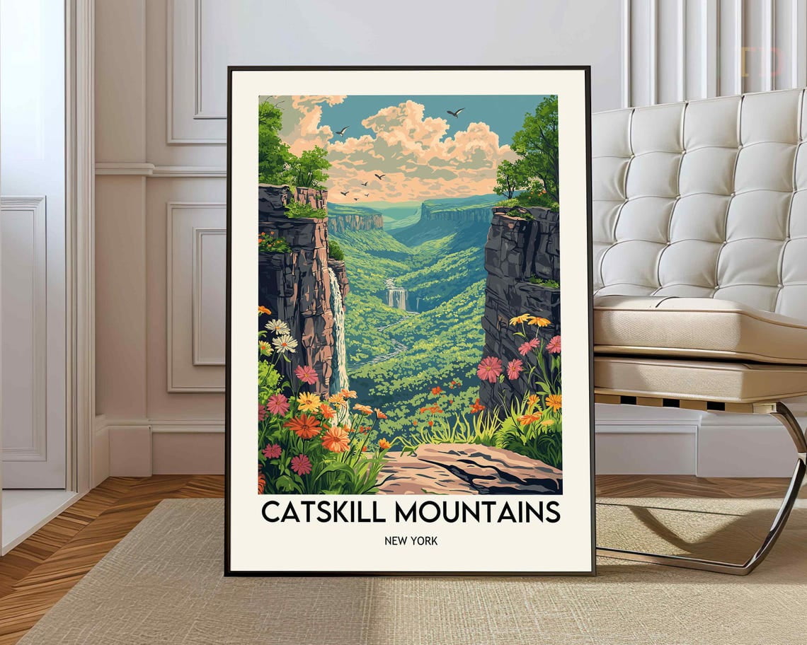 Catskill Mountains Travel Poster, Catskill Mountainscatskill Mountains ...
