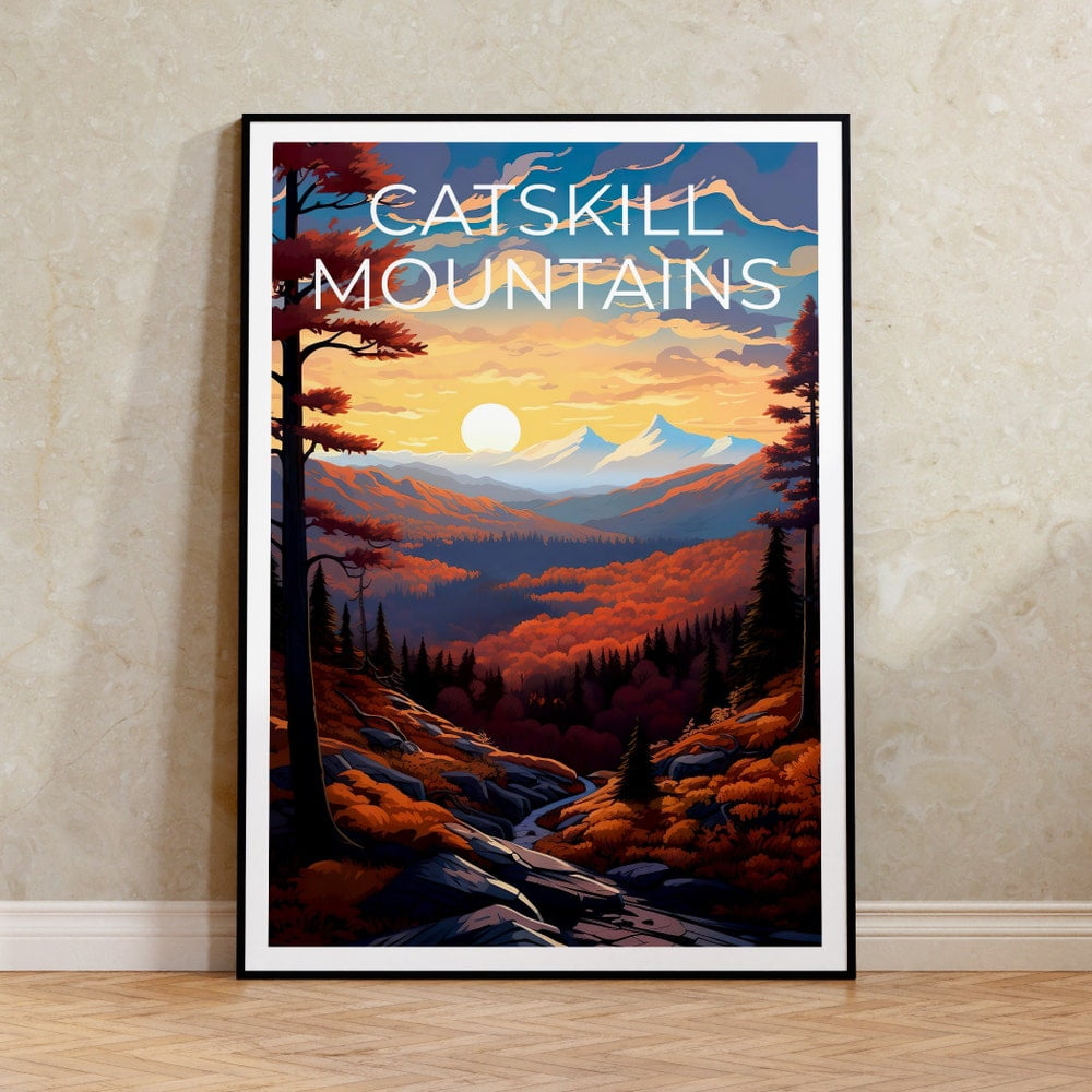 Catskills Travel Poster, Catskill Mountains Wall Art, Catskill ...
