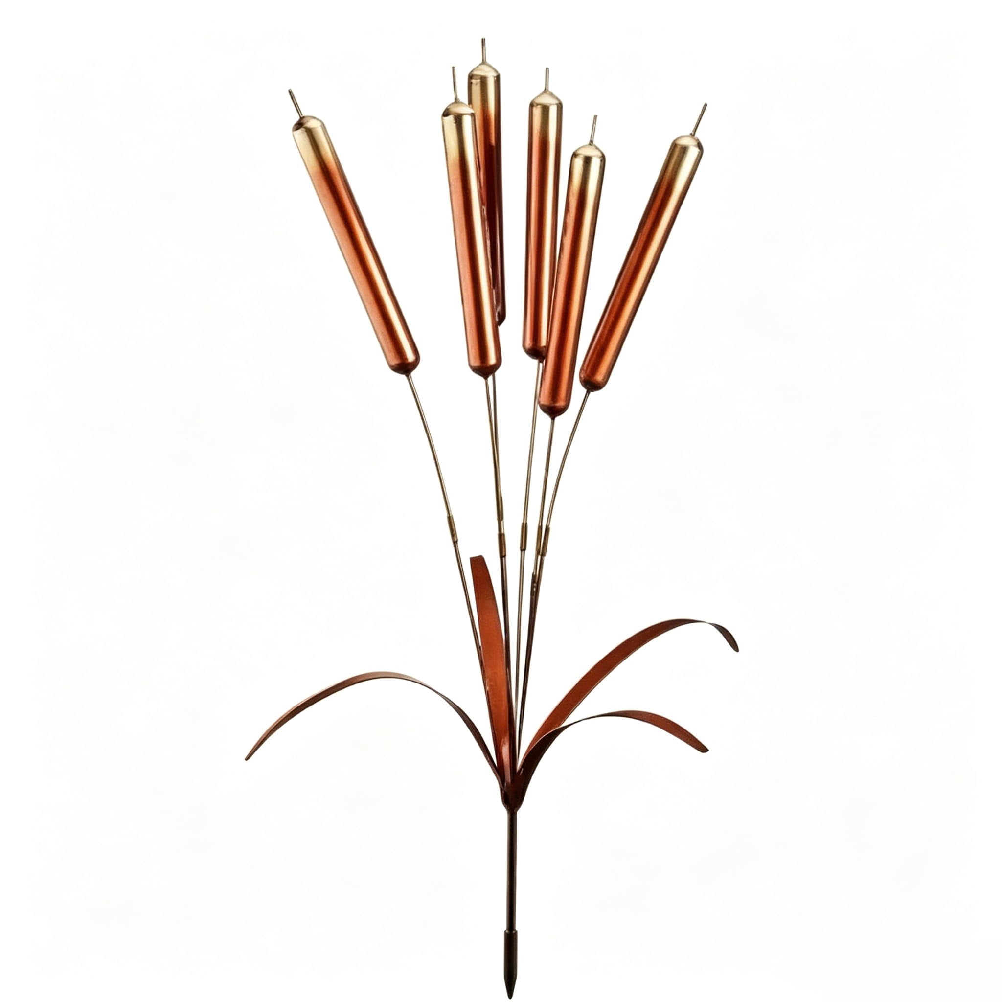 Cattail Wind Chimes Stake Outdoor Decor, 2026 New Upgraded Copper Metal ...