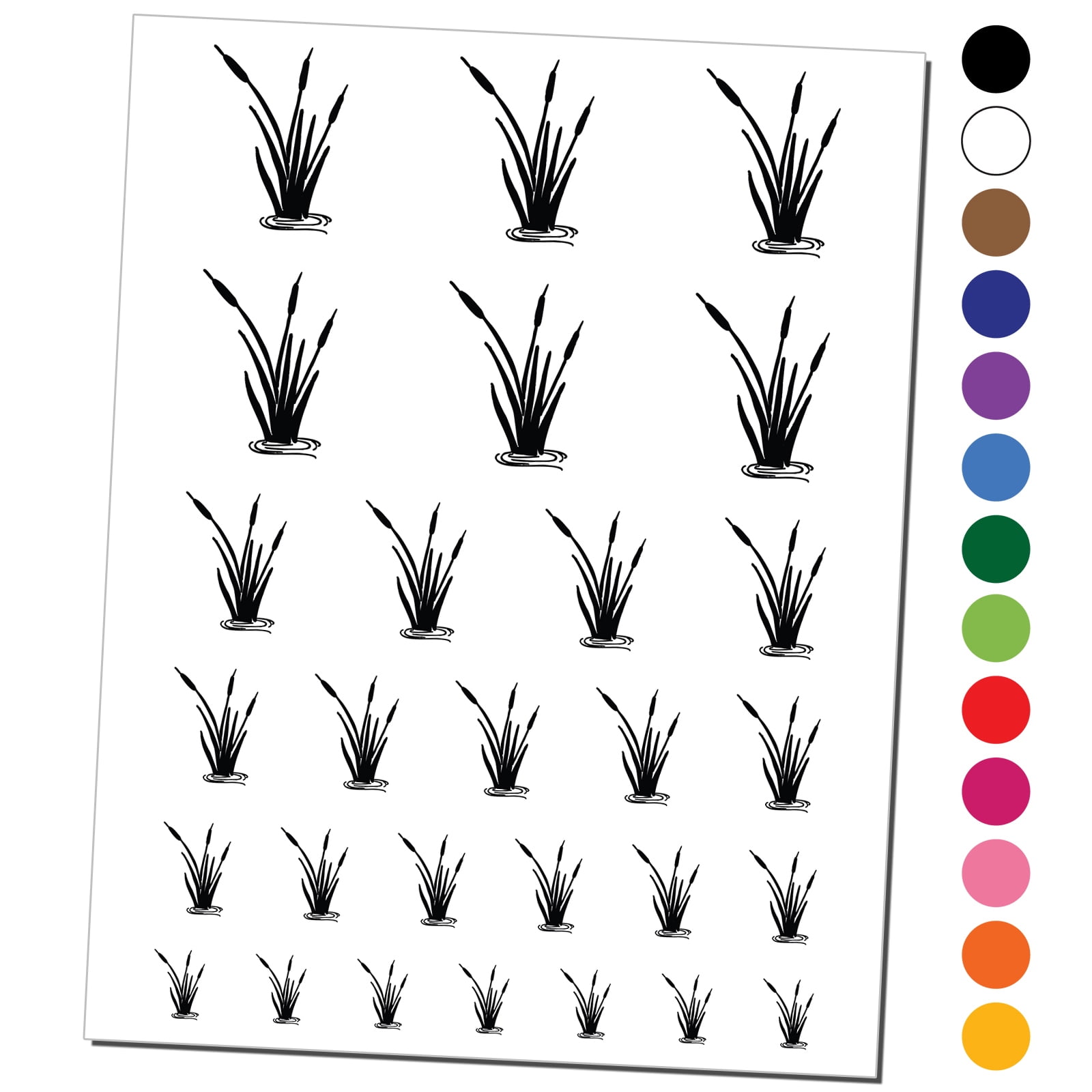 Cattails in Water Water Resistant Temporary Tattoo Set Fake Body Art ...