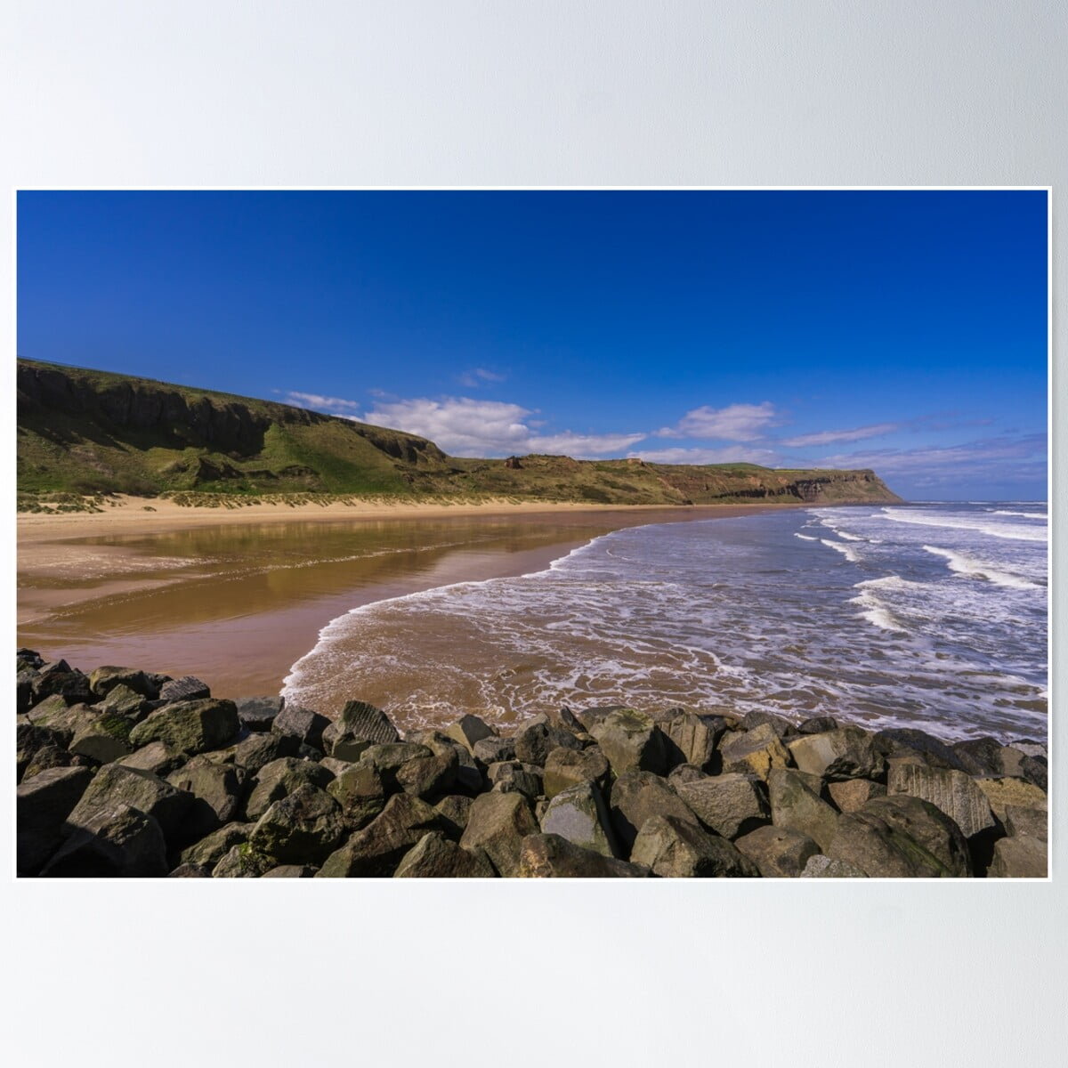 Cattersty Beach, Skinningrove, Cleveland Poster Wall Art, Modern Wall ...