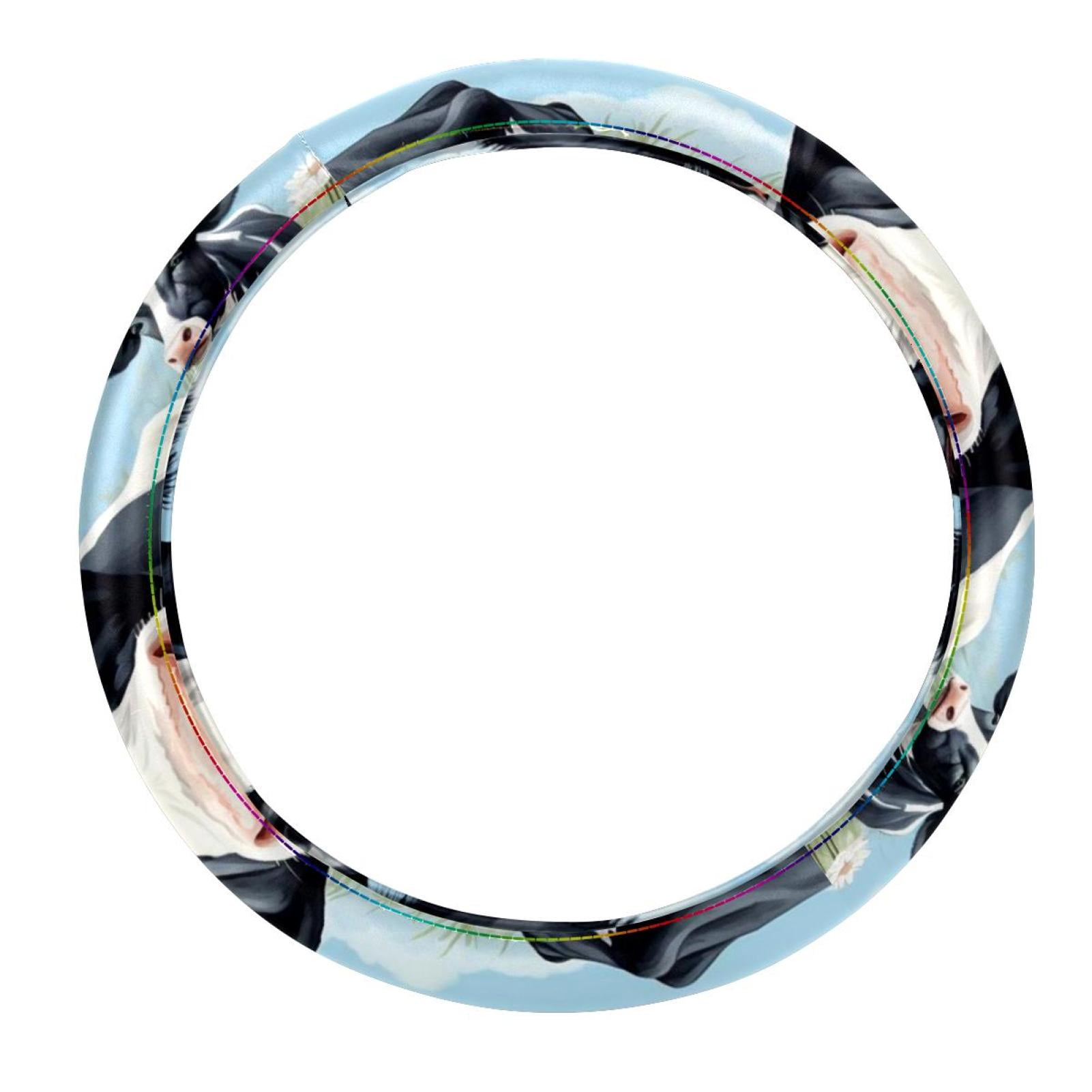 Cattle 14.5 Inch Printing PVC Leather Car Wheel Covers Steering Wheel ...