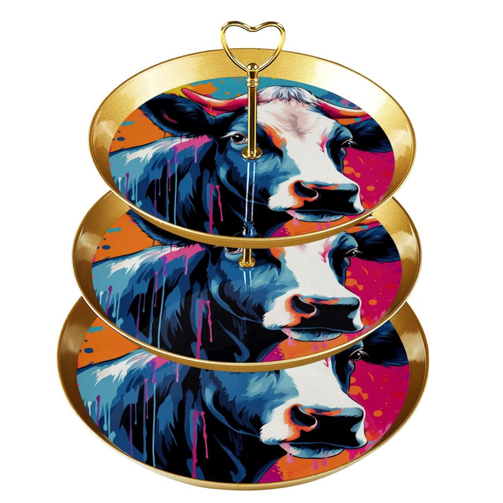 Cattle 32cm Plastic Discs Cupcake Stand with Iron Pillars | Dessert ...