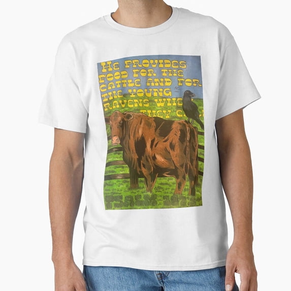 Cattle And Raven Verse Shirt, Pet Lover Graphic Tee, Animal Dad Shirt ...