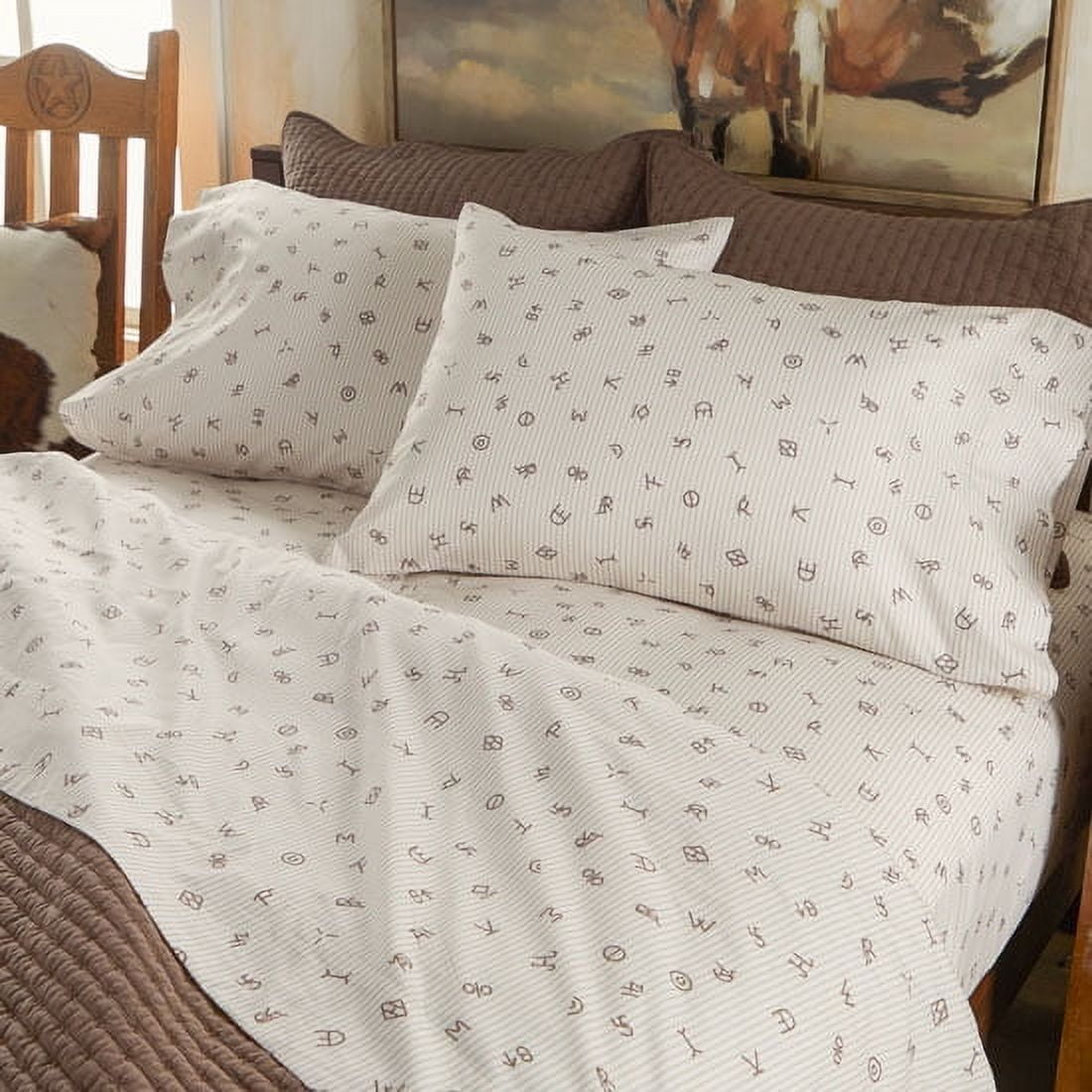 Cattle Brands Ticking Stripe Sheet Set - Walmart.com