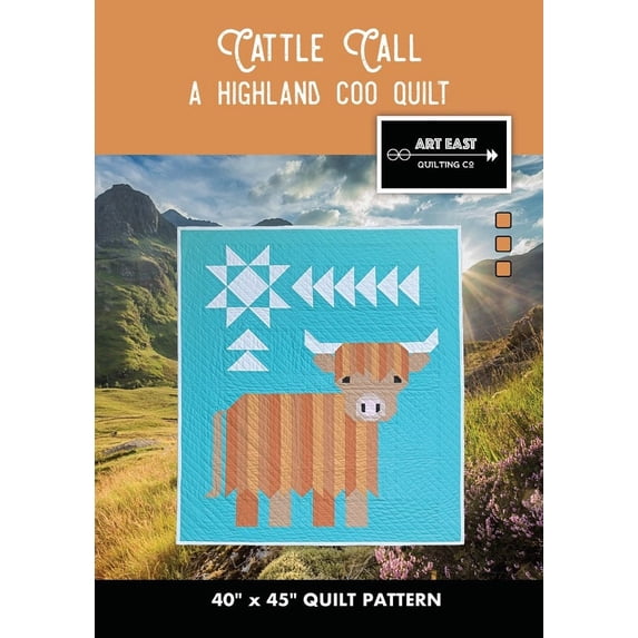 Cattle Call - a Highland Coo Quilt Pattern by Art East Quilting Co ...