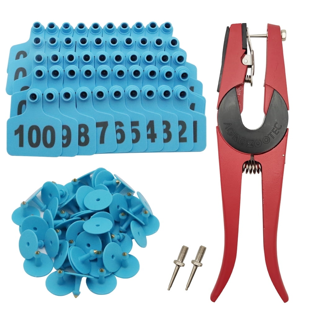 Cattle Ear Tags 001-100 Number Plastic Livestock Animal Tag for Cows ...