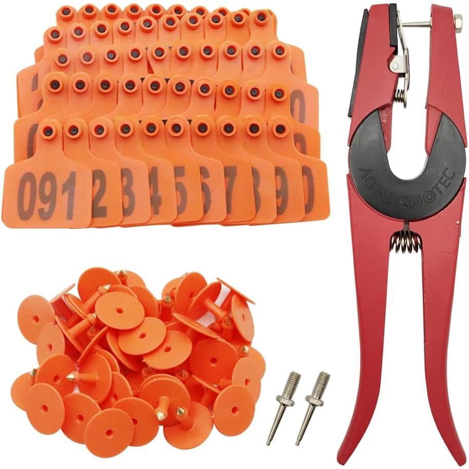Cattle Ear Tags 001-100 Number Plastic Livestock Animal Tag for Cows ...
