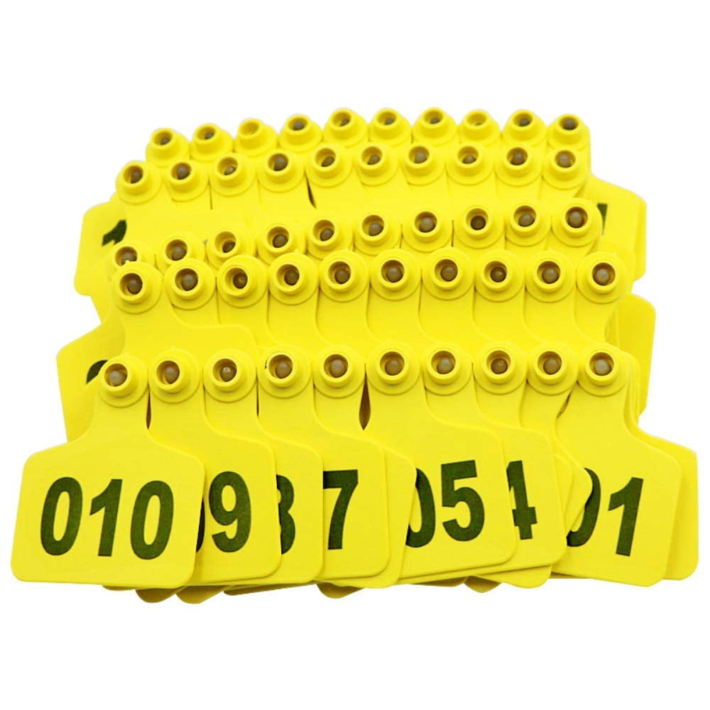 Cattle Ear Tags, Large Plastic Livestock Ear Tags for Sheep Cattle Calf ...