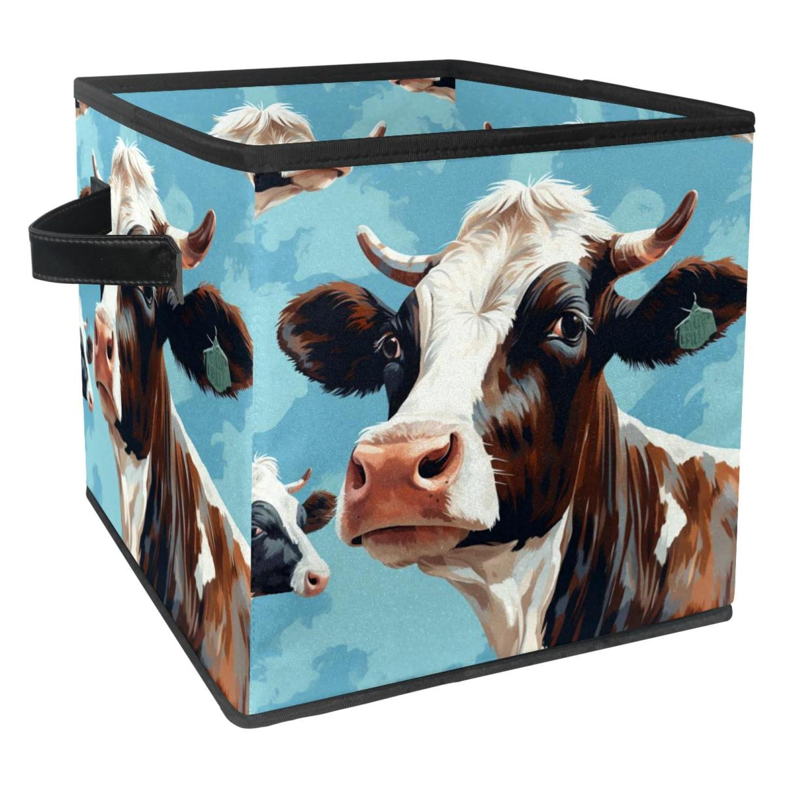 Cattle Foldable Storage Box with Handle, 10.8"x10.5"x10.6", Large ...