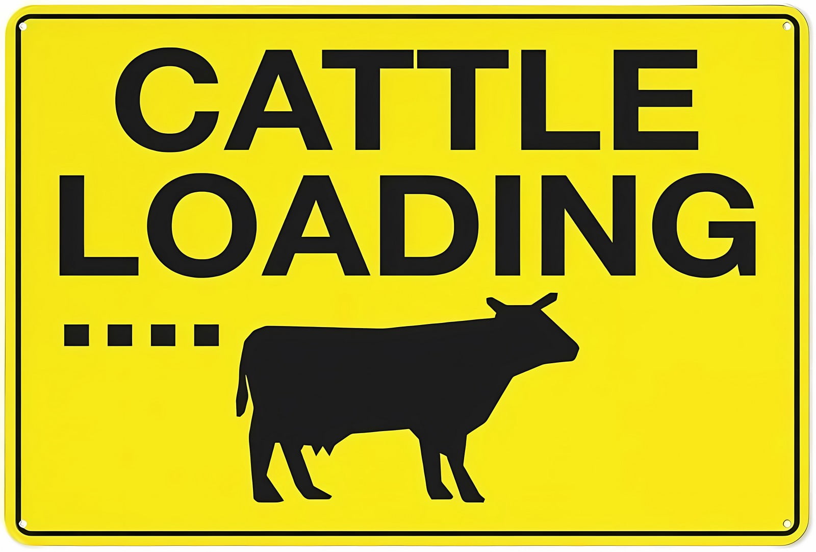 Cattle Loading Warning Sticker 12 x 8 Inches - Security Sign, Outdoor ...