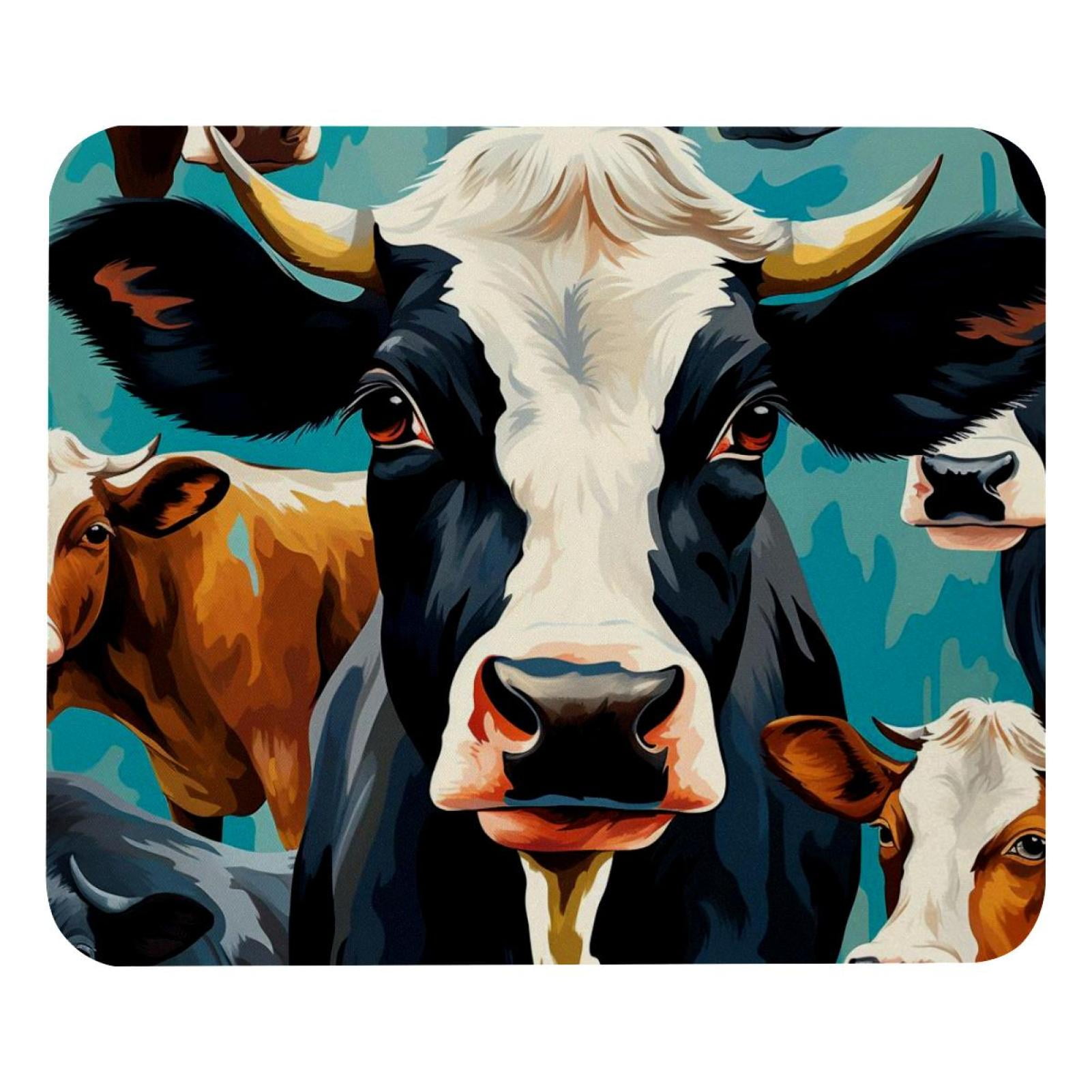 Cattle Printed Non-Slip Rubber Bottom Gaming Mouse Pad 8.3x9.8 Inch ...