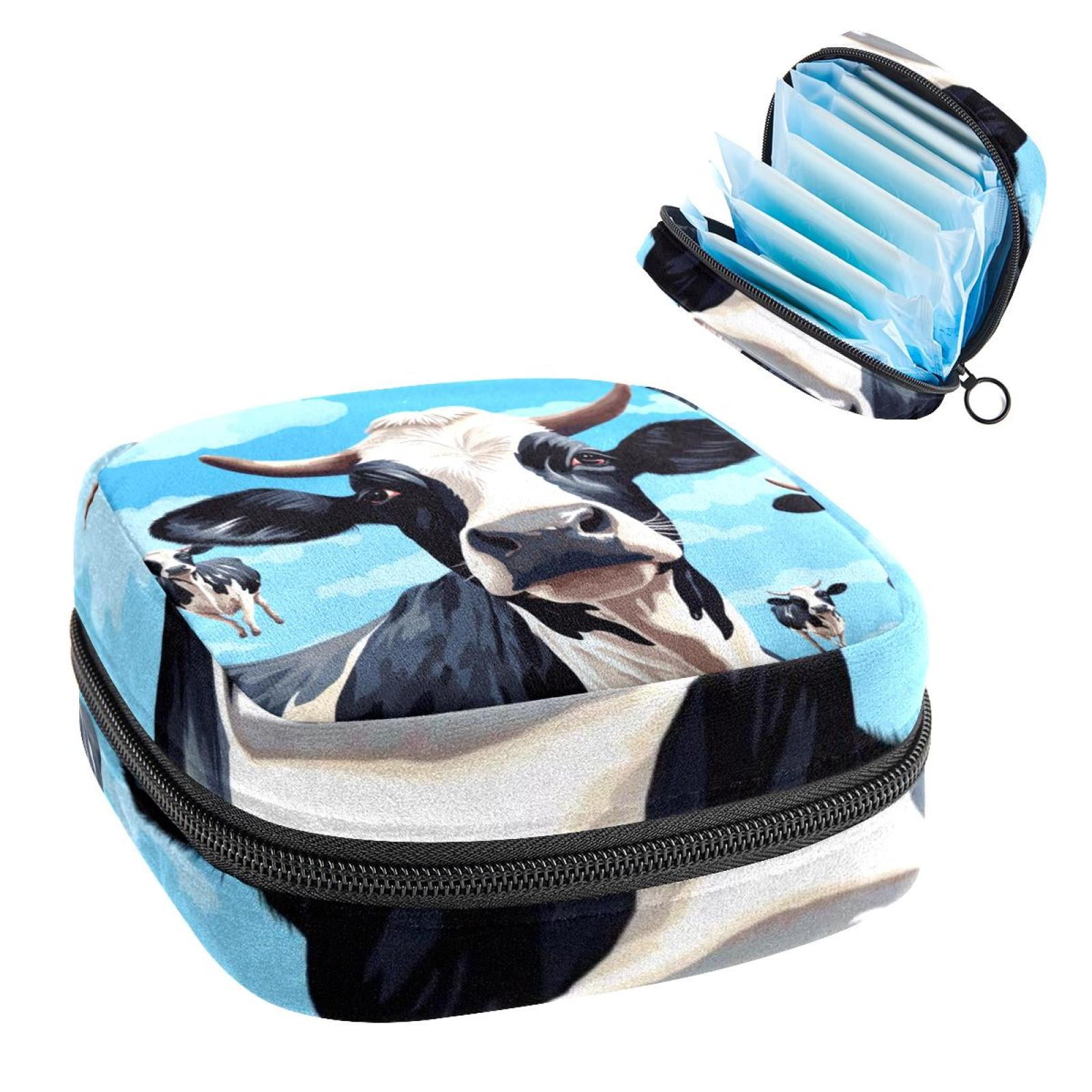 Cattle Sanitary Napkin Bag Period Purse Small Travel Bag for Men Women ...