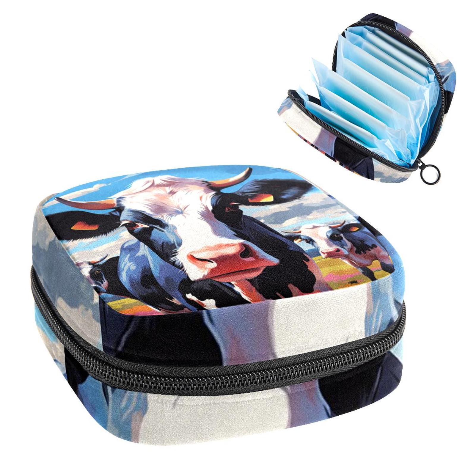 Cattle Sanitary Napkin Bags Storage Bag Hiking Pouch Small Canvas ...
