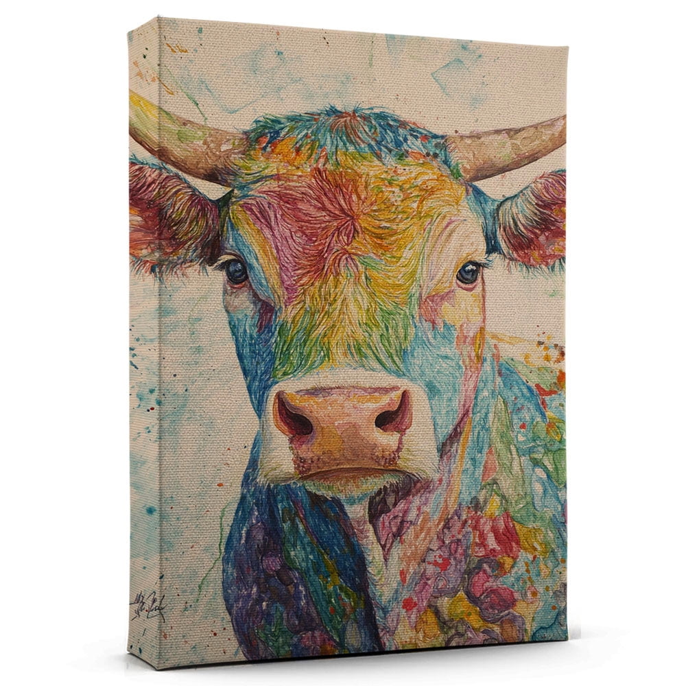 Cattle Simmental Canvas Wall Art Animal Decor, Cattle Simmental Canvas ...