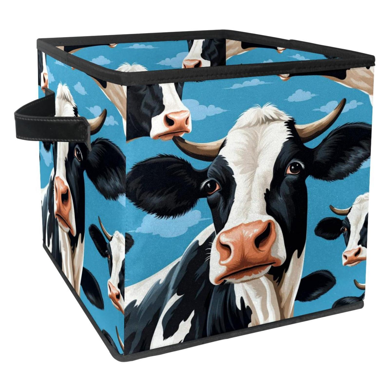 Cattle Toy Storage Box, Foldable with Handle, 10.8"x10.5"x10.6", Large ...
